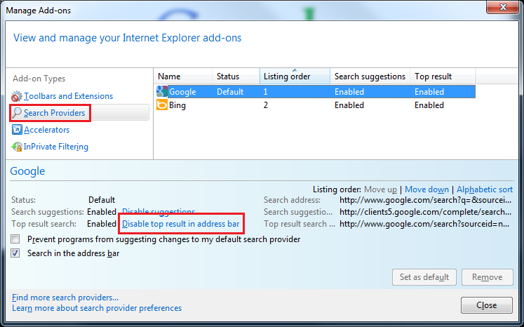 Slick IT: Fix IE9 Address Bar Search